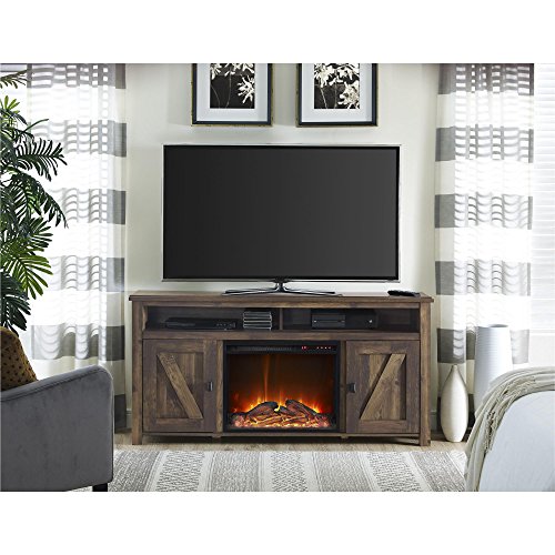 Ameriwood Home Farmington Electric Fireplace TV Console for TVs up to ...
