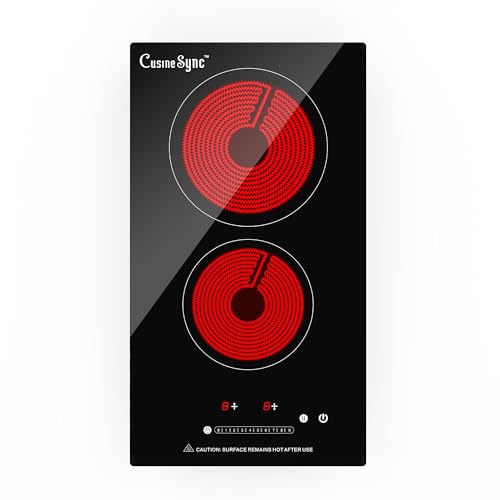 Cusinesync Electric Cooktop with 2 Burner, Various intelligent settings ...