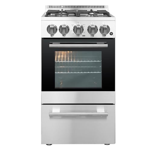 FORNO Lamazze Full Gas 20" Inch. Freestanding Range with 4 Sealed ...