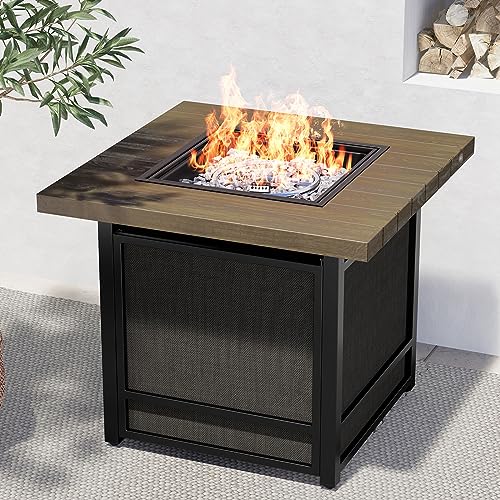 Grand Patio 29 Inch Propane fire Pit,Outdoor fire Pit All-Weather Wood ...