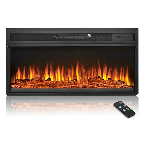 Mocifi 36 inch Electric Fireplace Insert with Remote Control,Adjustable ...