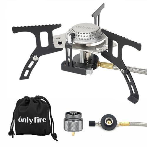 ONLYFIRE Portable Camping Gas Stove, Small Camping Stove with Piezo ...