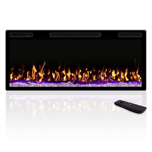 PRETZI 42" Electric Fireplace Ultra Narrow Frame & Wide Screen ...