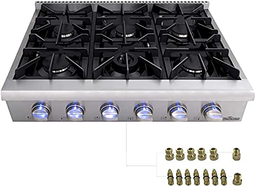 Thor Kitchen 36 Inch Professional Gas Rangetop in Stainless Steel ...